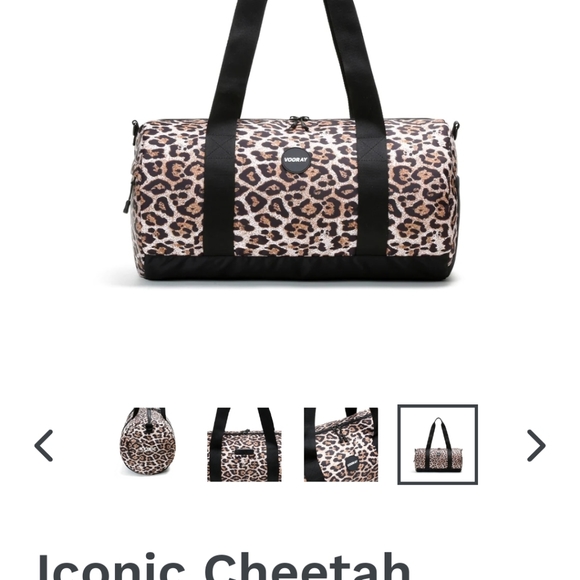 vooray's | Bags | Iconic Cheetah Barrel Gym Bag | Poshmark